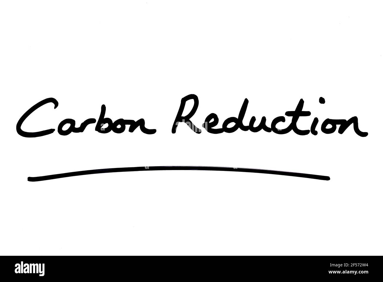 Carbon Reduction, handwritten on a white background Stock Photo - Alamy
