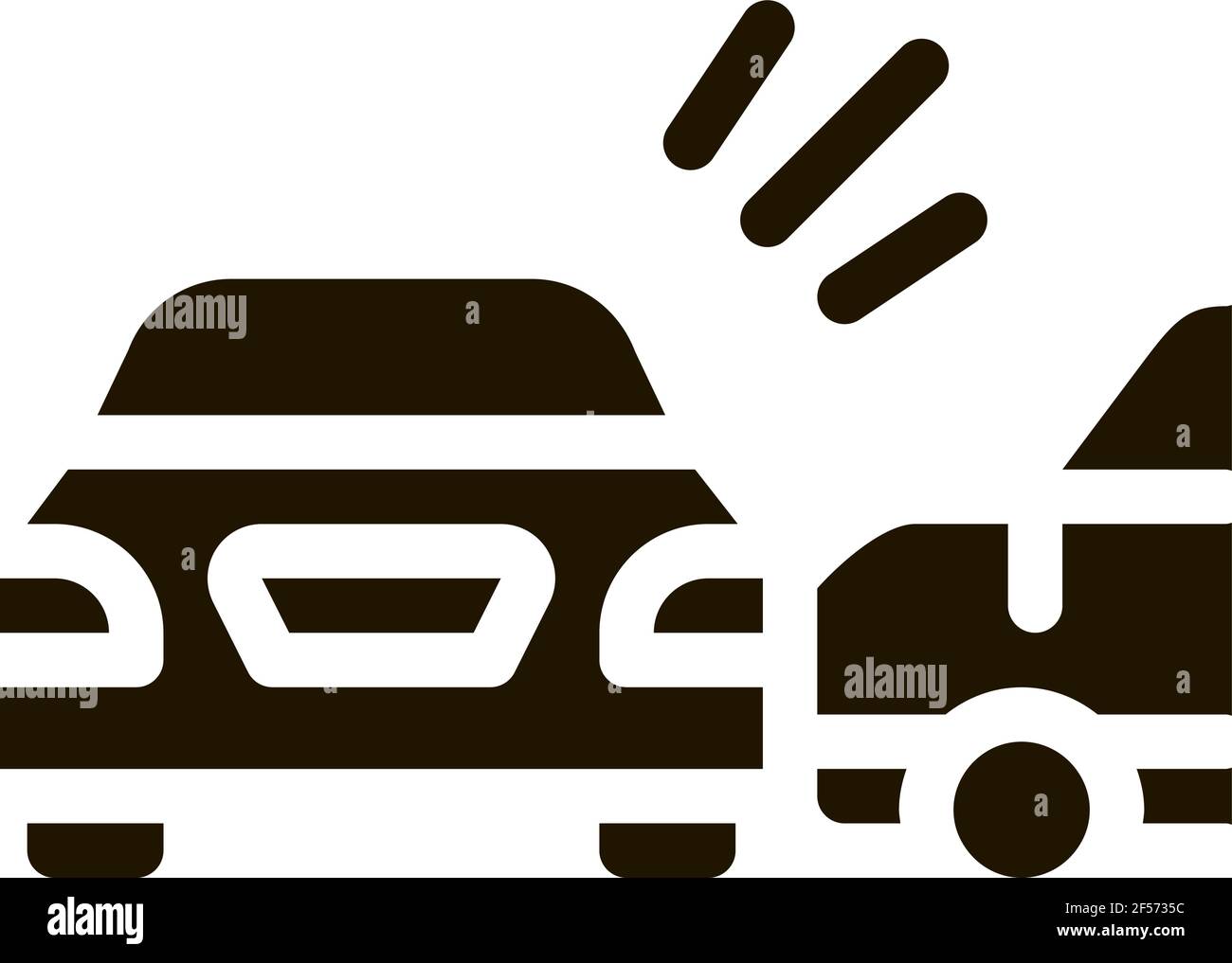 collision of two cars icon Vector Glyph Illustration Stock Vector Image ...