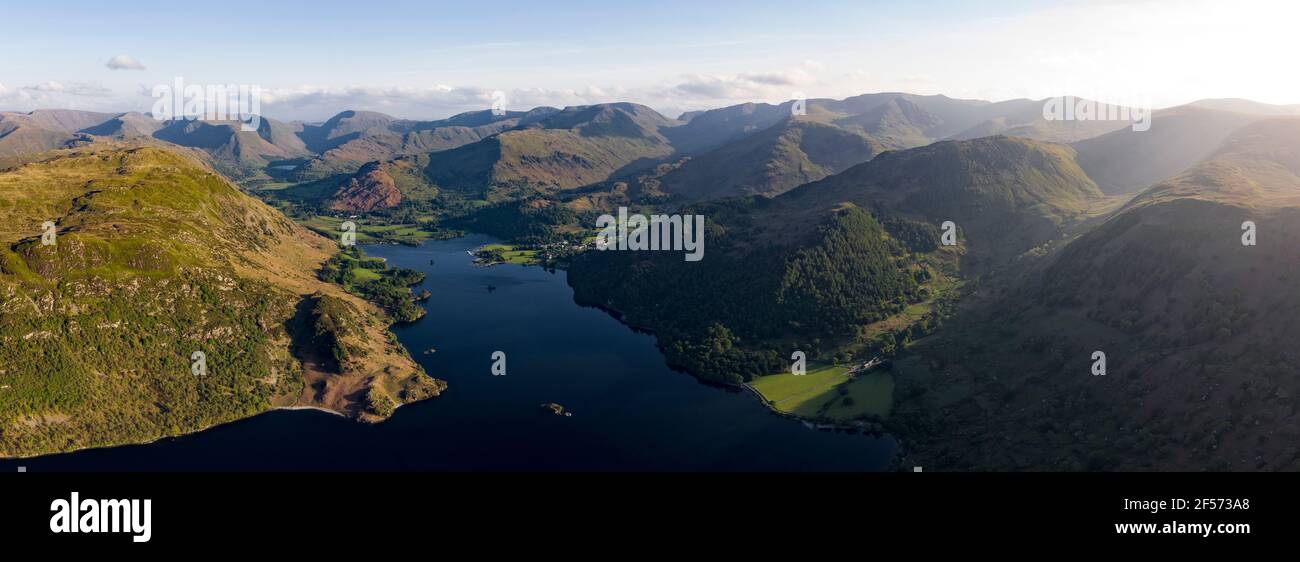 Aerial Panorama of Ullswater in the Lake District Stock Photo - Alamy