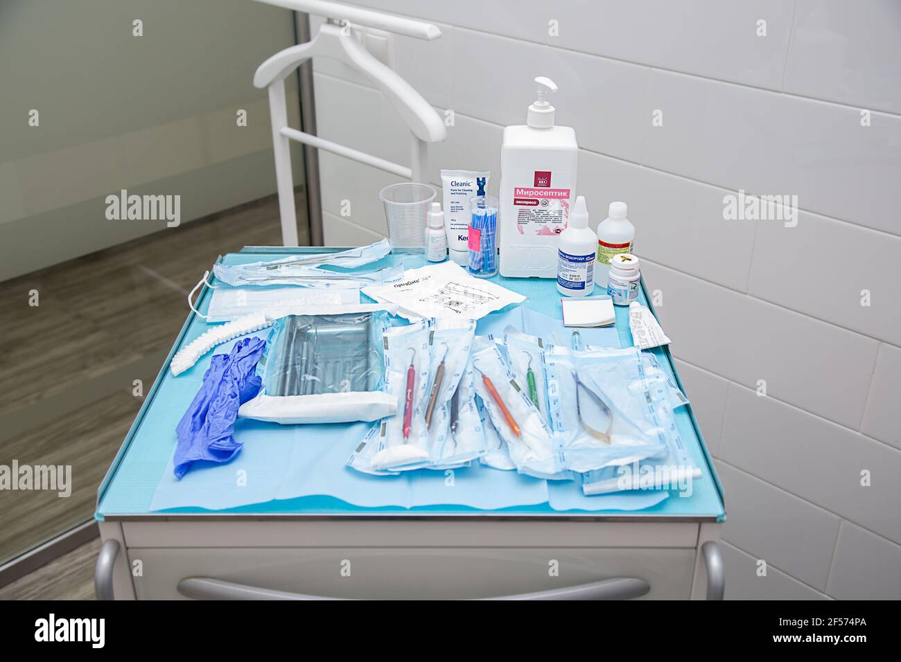 Moscow, Russia - March 23, 2021: Sterile medical instruments in ...