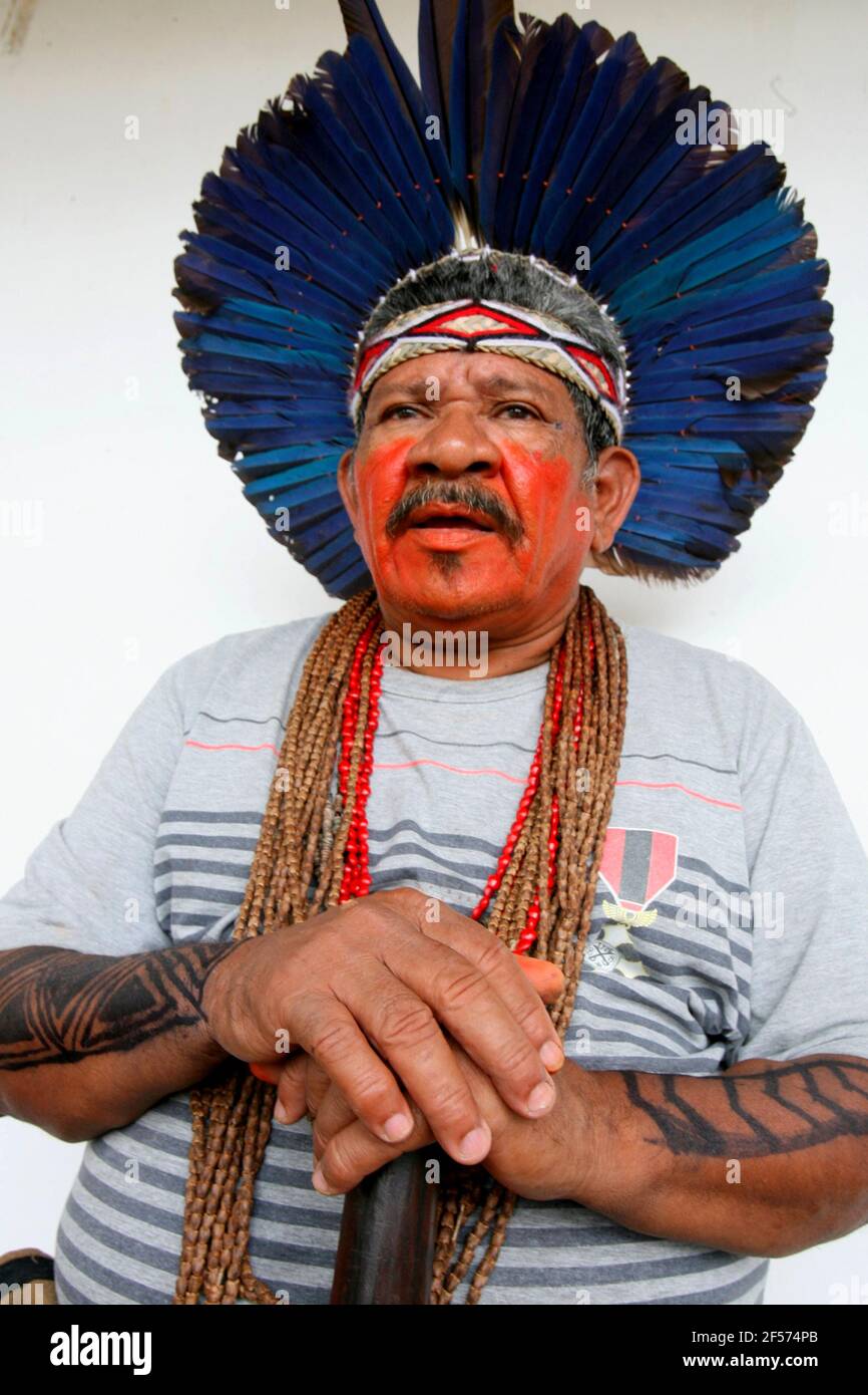 pau brasil , bahia / brazil - april 16, 2012: Pataxo Ha ha hae ...