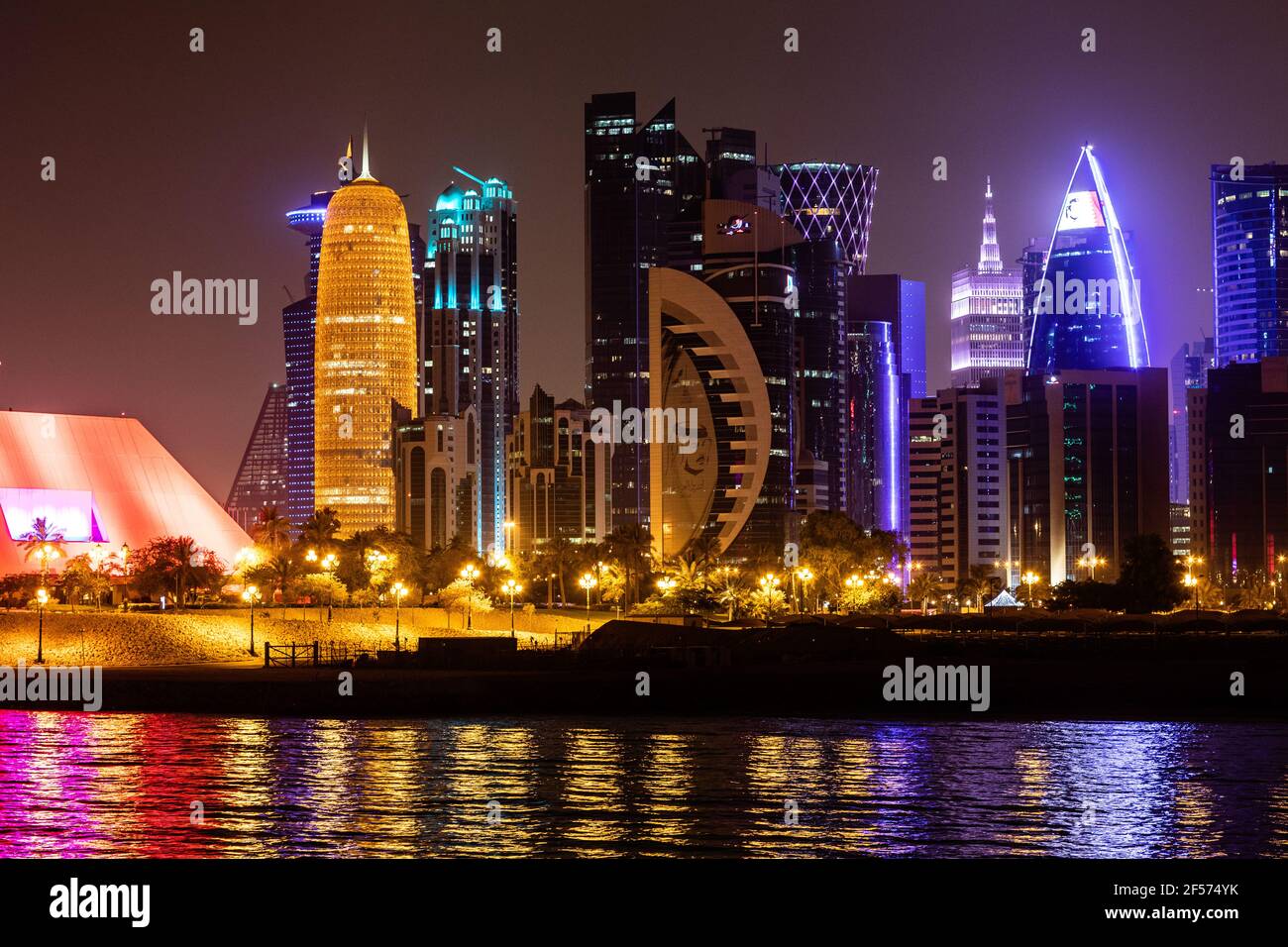 Nobu Restaurant & Skyline, Doha, Qatar Stock Photo - Alamy