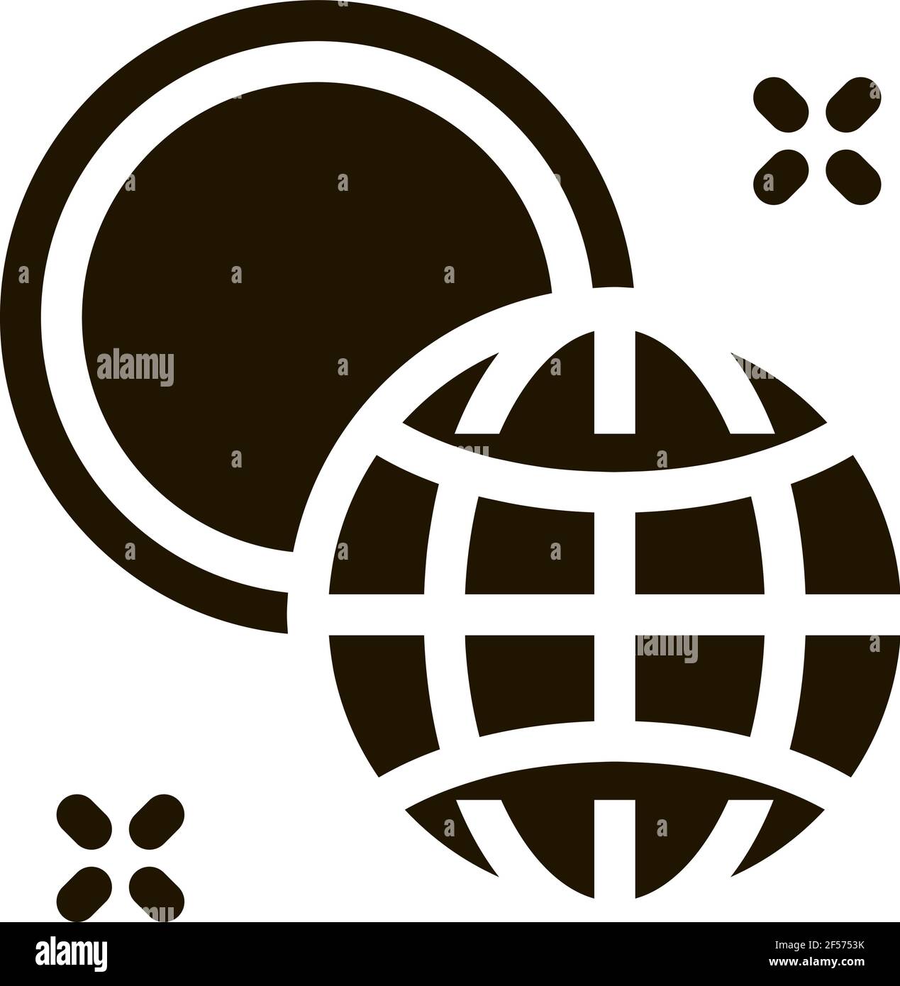 rotation of earth around sun icon Vector Glyph Illustration Stock ...