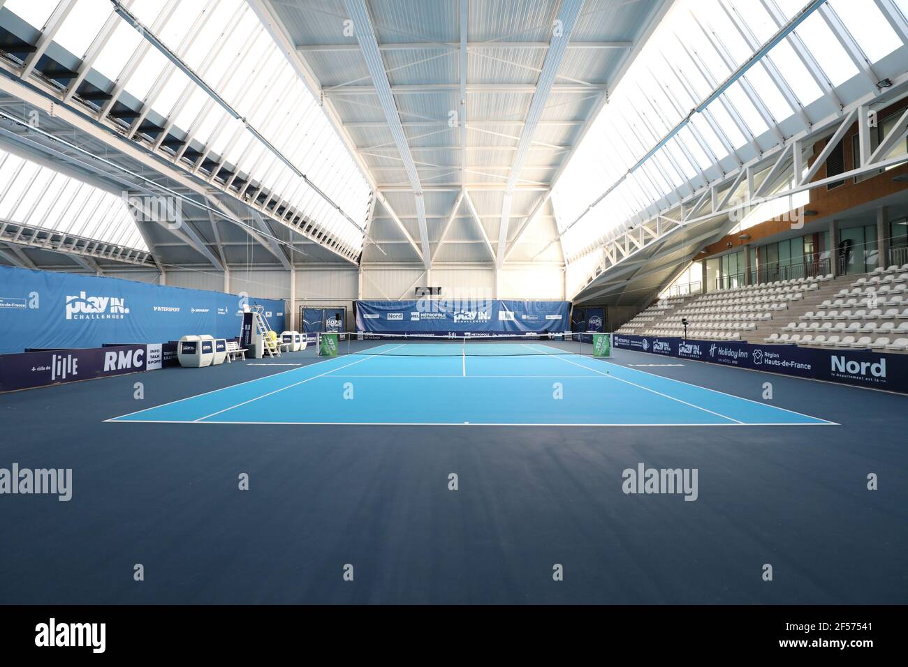 Court Central Lille during the Play In Challenger 2021, ATP Challenger ...
