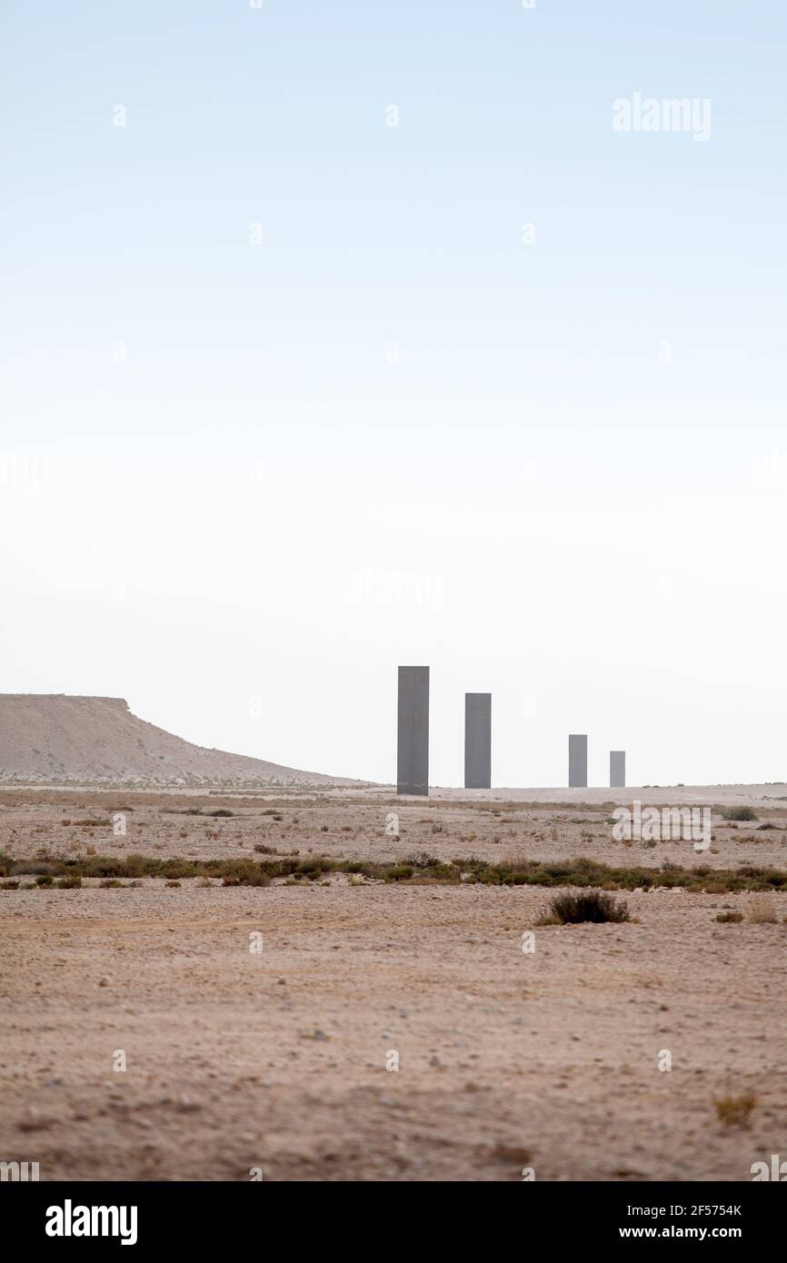 Richard Serra Sculpture in the desert, Qatar Stock Photo - Alamy