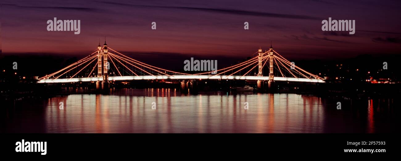 London panorama night wide hi-res stock photography and images - Alamy