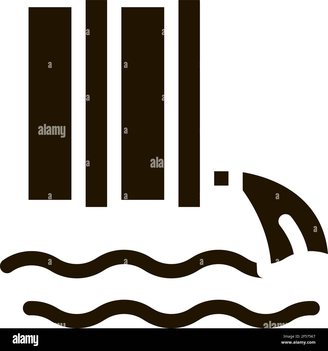 spill of harmful substances into water icon Vector Glyph Illustration ...