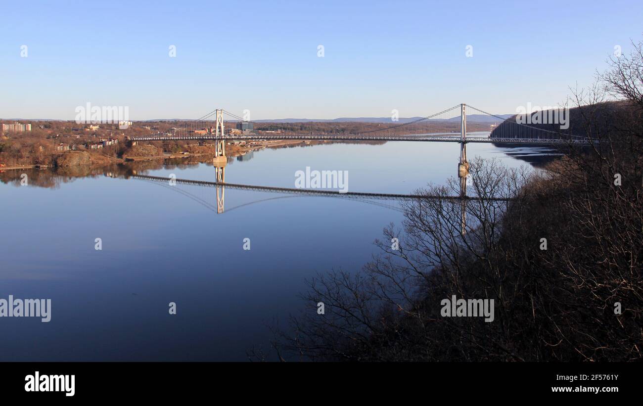 FDR Mid-Hudson Bridge, suspension bridge across the Hudson River ...