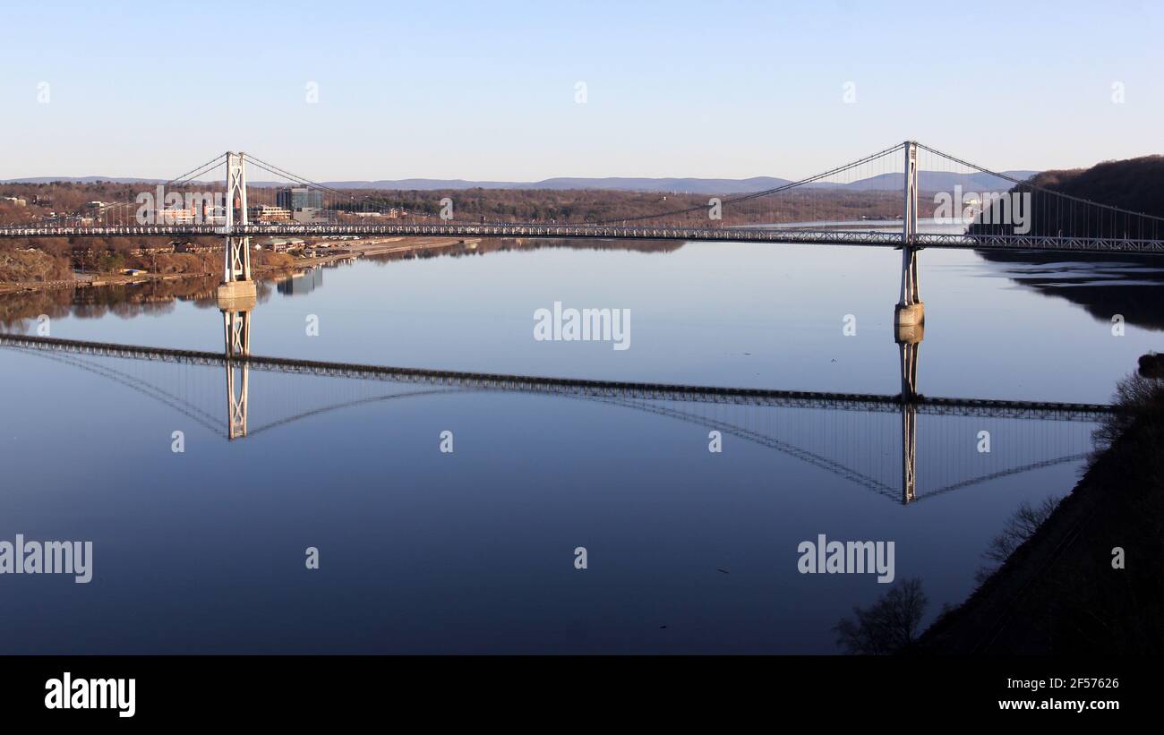 FDR Mid-Hudson Bridge, suspension bridge across the Hudson River ...