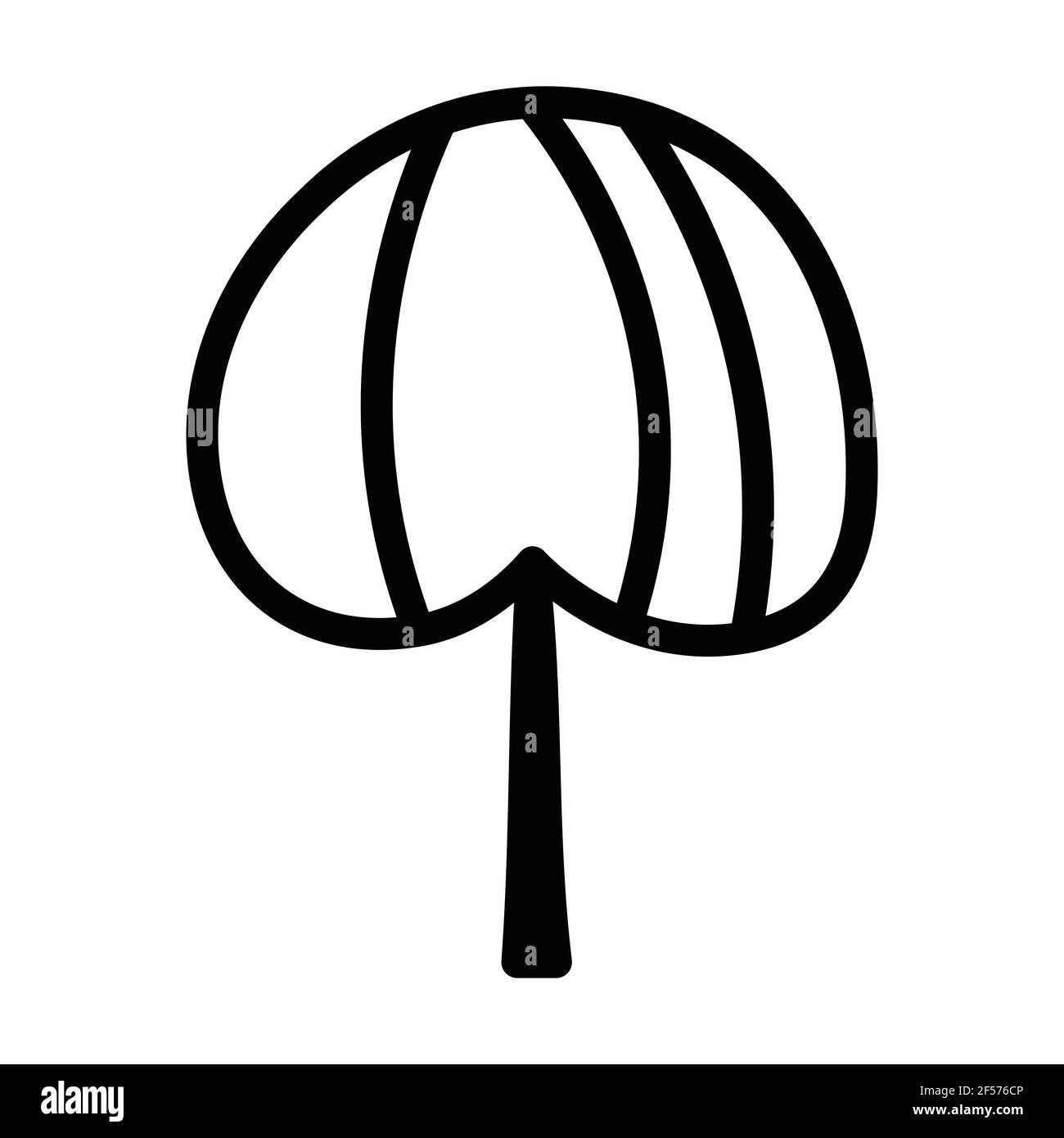 Black and white template tree icon. Vector symbol sign isolated on ...