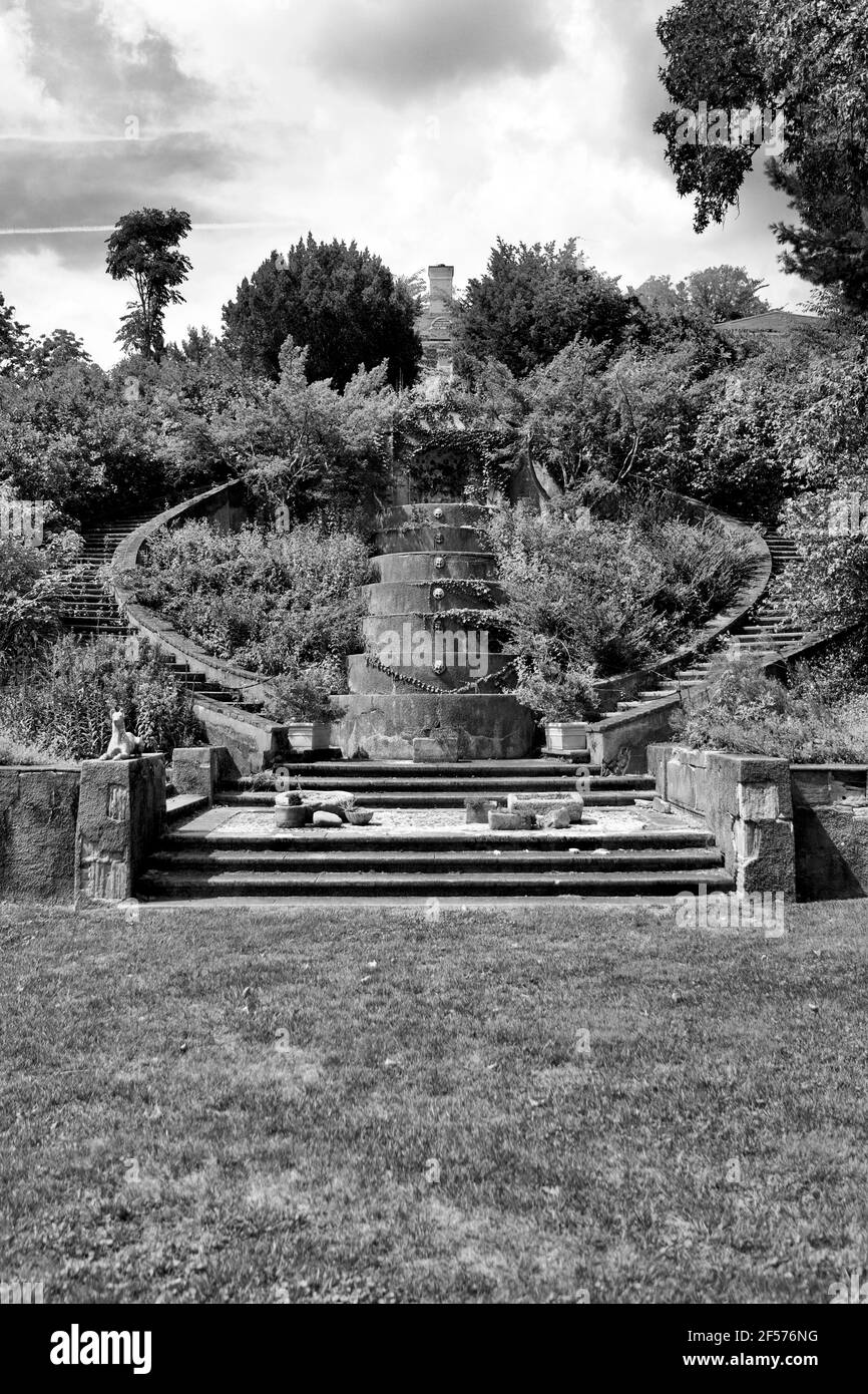 Greenwood Gardens. The gardens designed in 1916 by William Renwick for ...