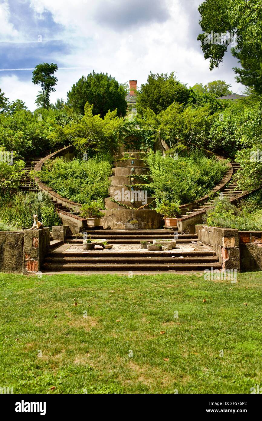 Greenwood Gardens. The gardens designed in 1916 by William Renwick for ...