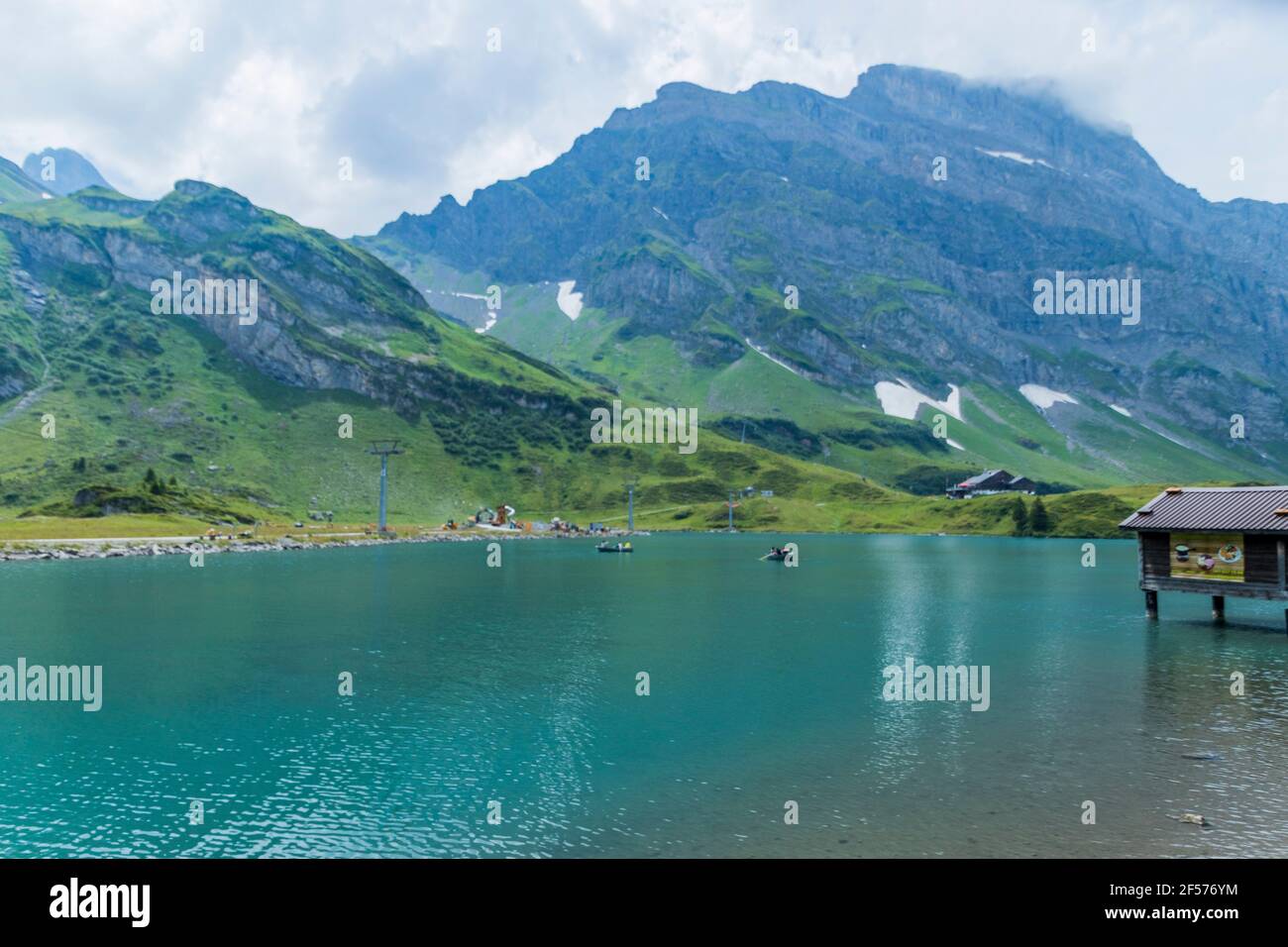 The lake below Mt Titlis Stock Photo - Alamy