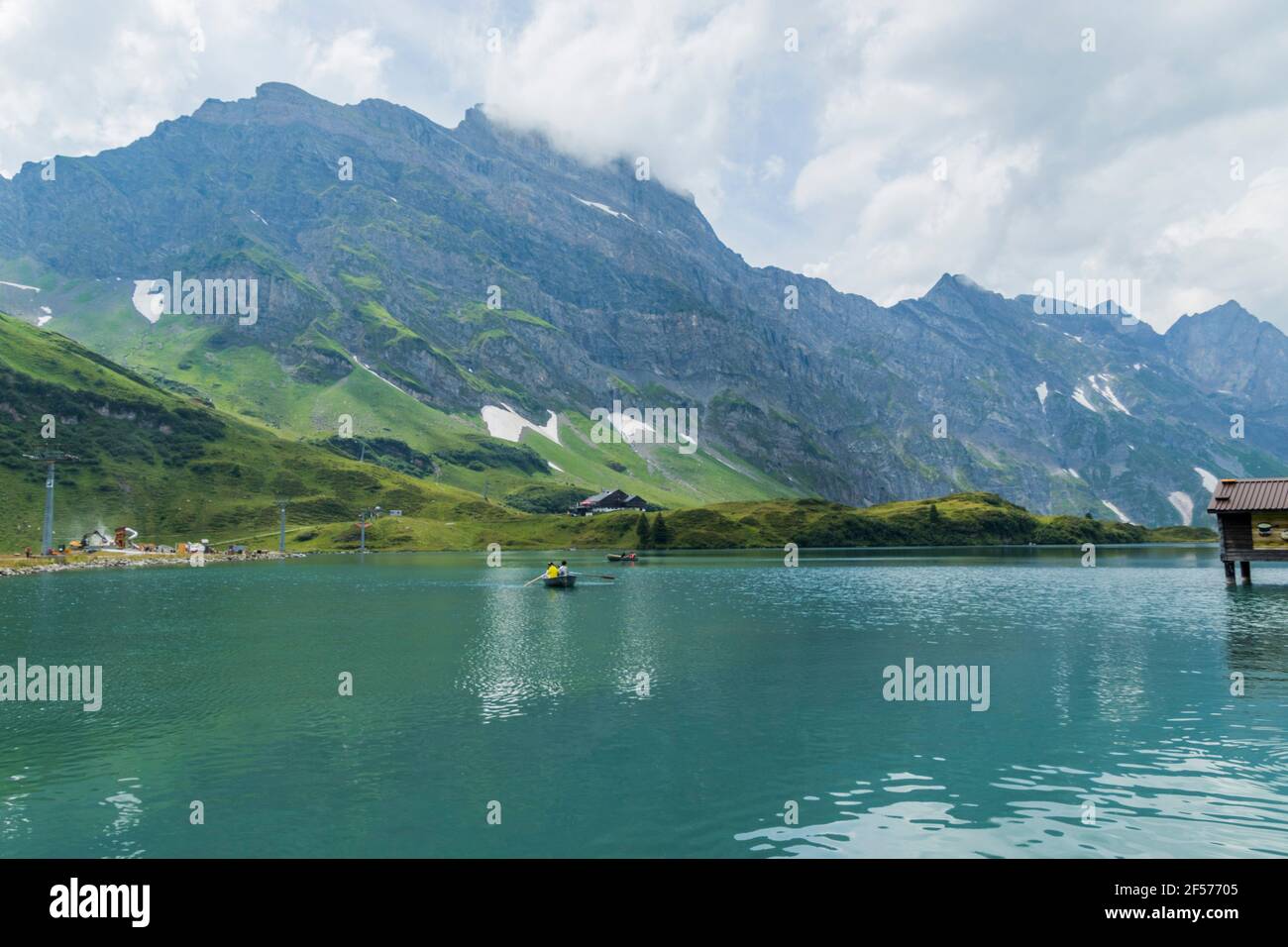 The lake below Mt Titlis Stock Photo - Alamy