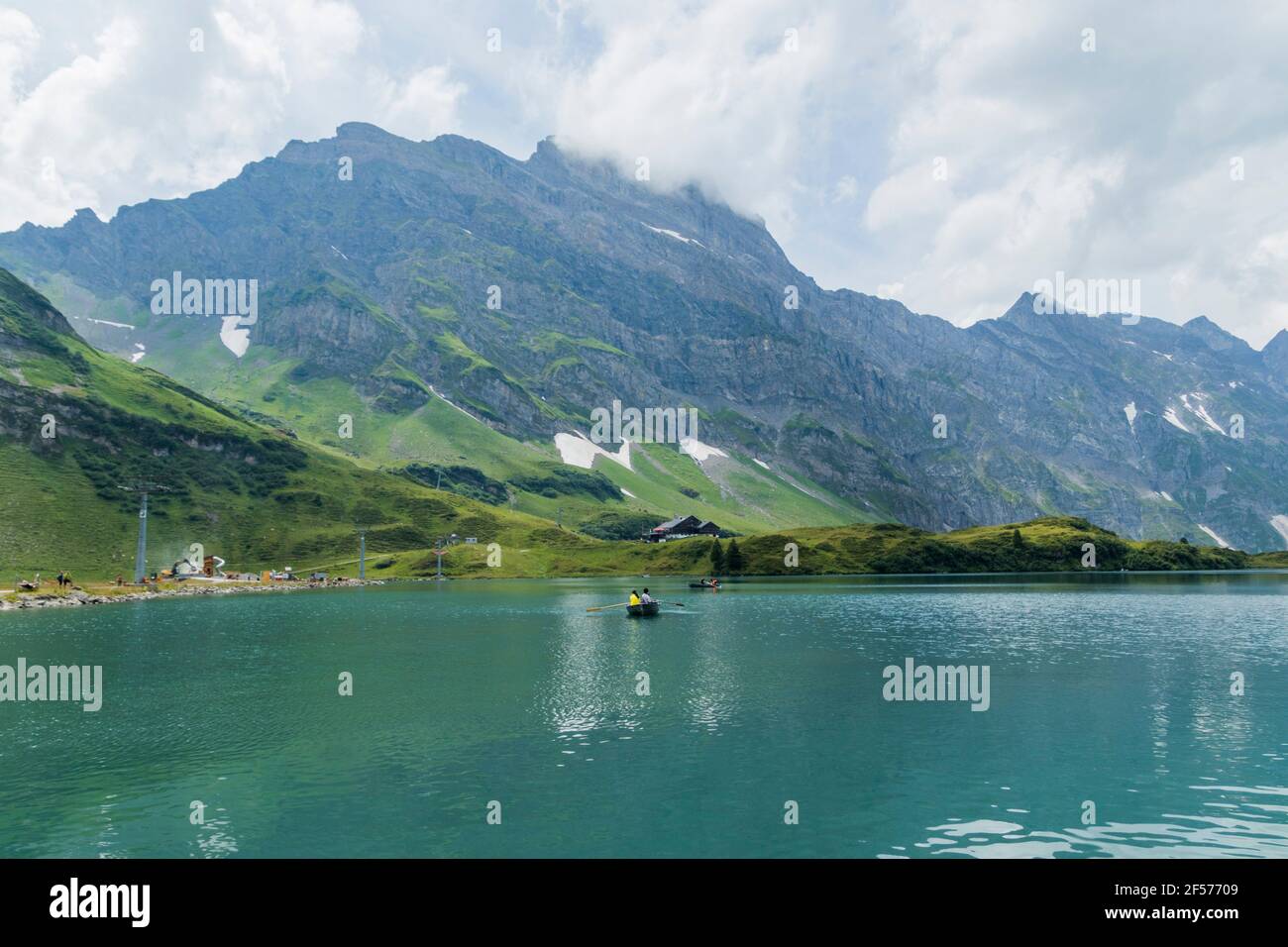 The lake below Mt Titlis Stock Photo - Alamy