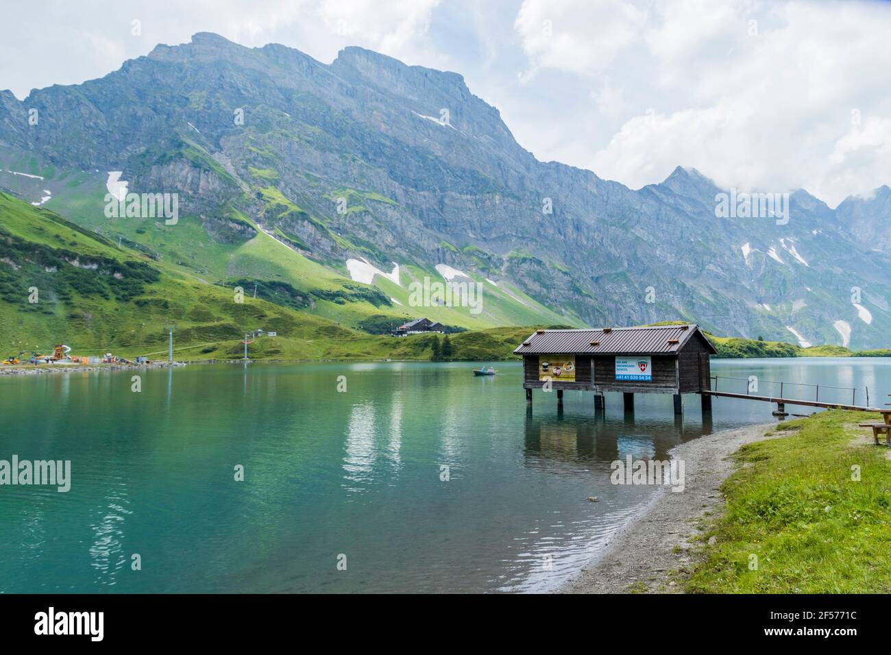 The lake below Mt Titlis Stock Photo - Alamy