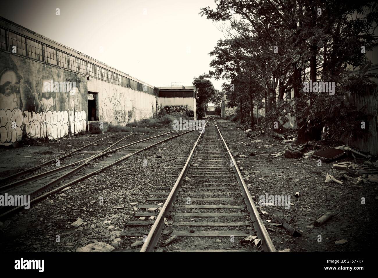Railroad tracks of theformer Southern Railroad of Long Island, Atlantic ...