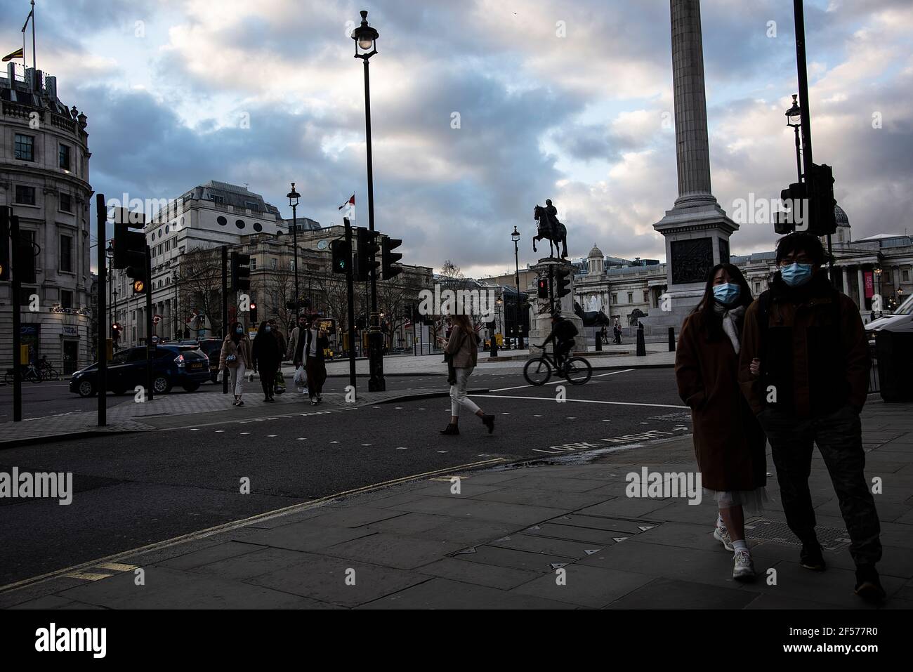 London, UK, 19th Mar 2021, Pedestrians Wearing Face Masks during Covid ...