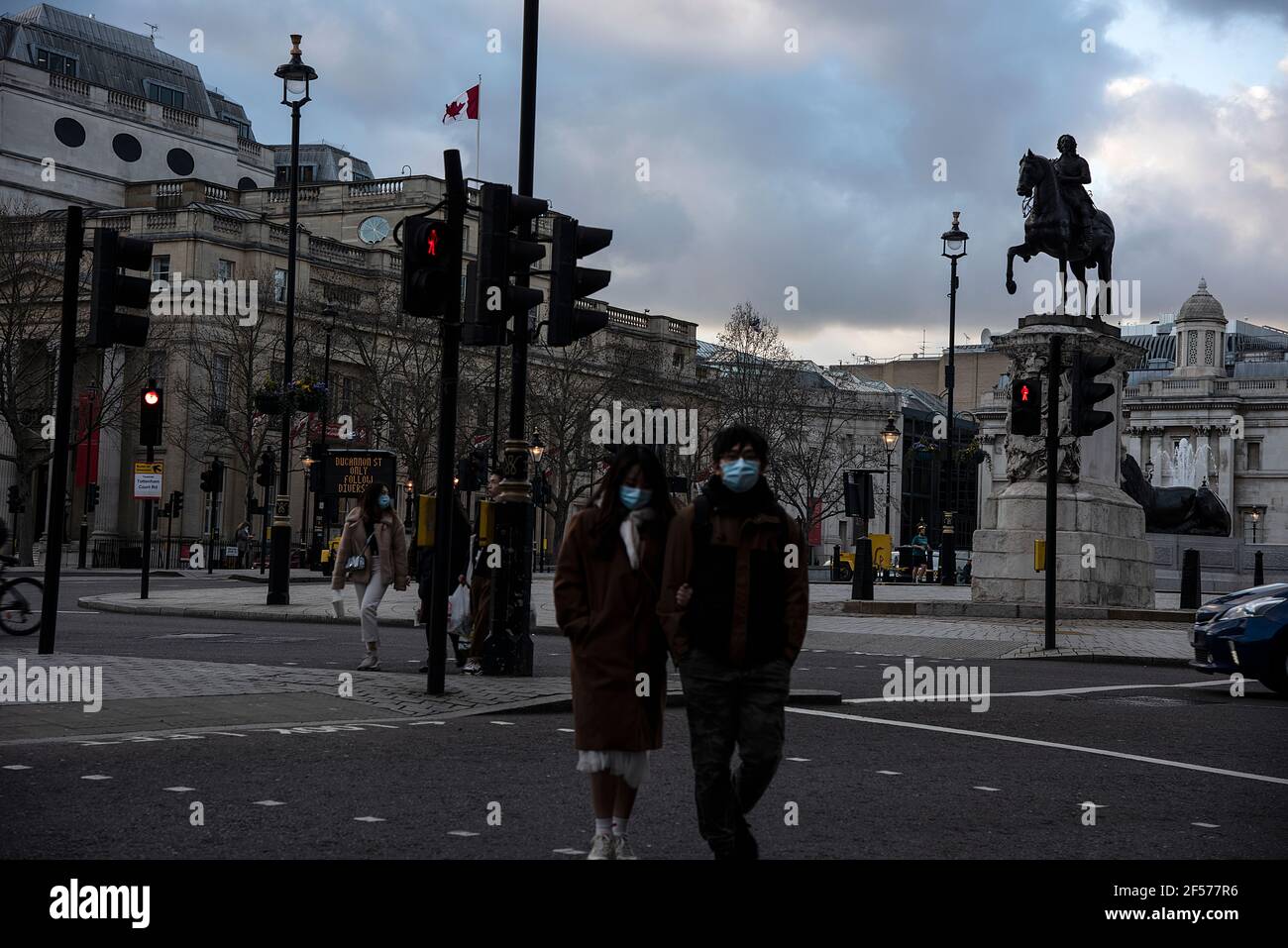 London, UK, 19th Mar 2021, Pedestrians Wearing Face Masks during Covid ...