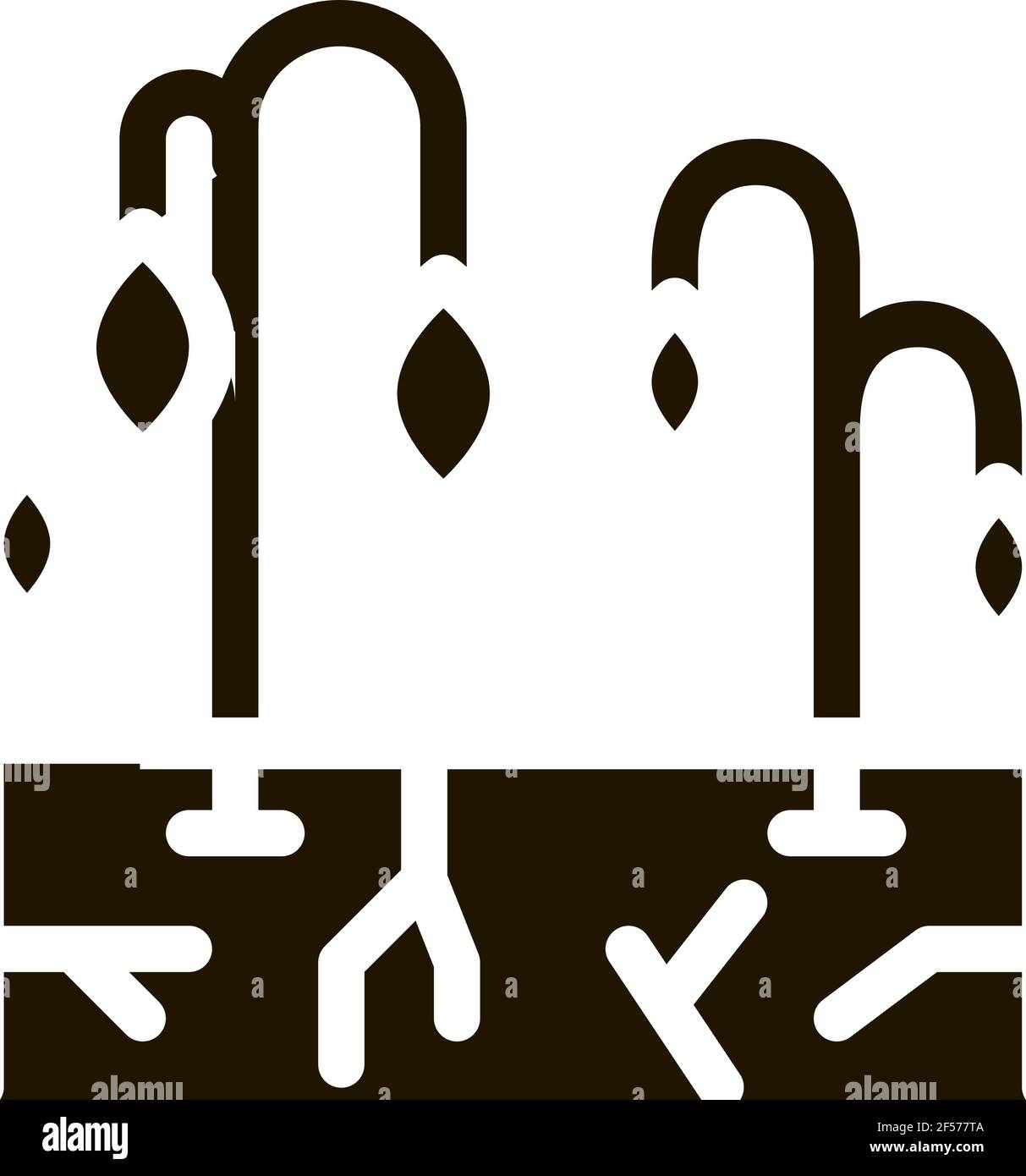 dry soil for plants icon Vector Glyph Illustration Stock Vector Image ...