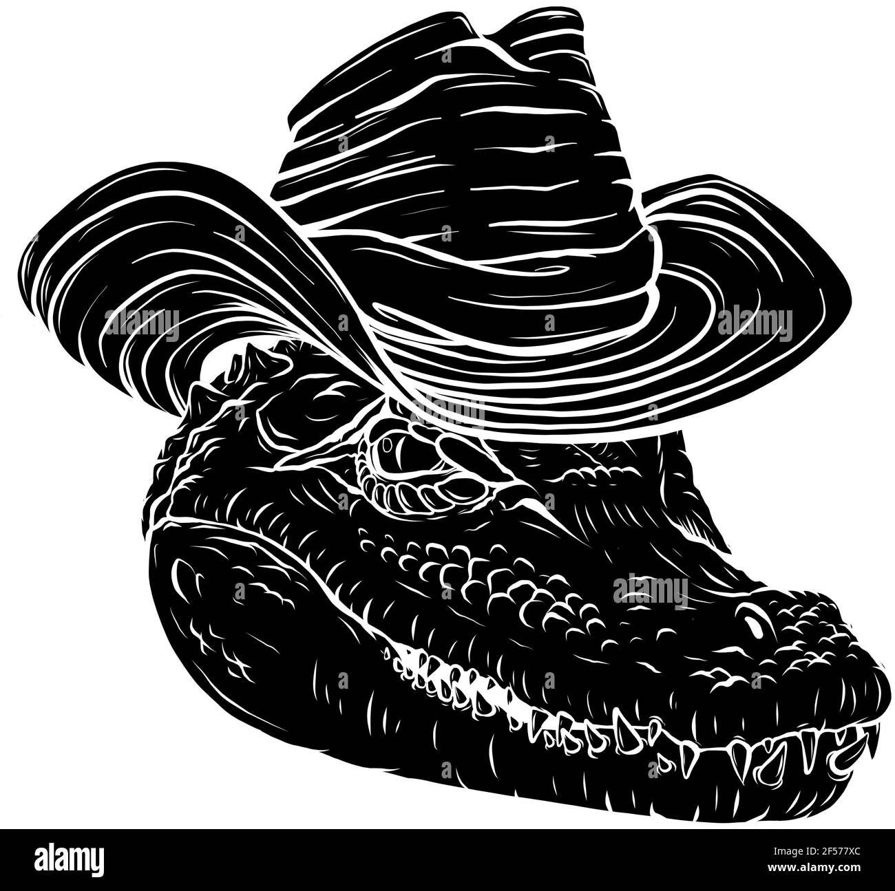 Alligator Head Silhouette