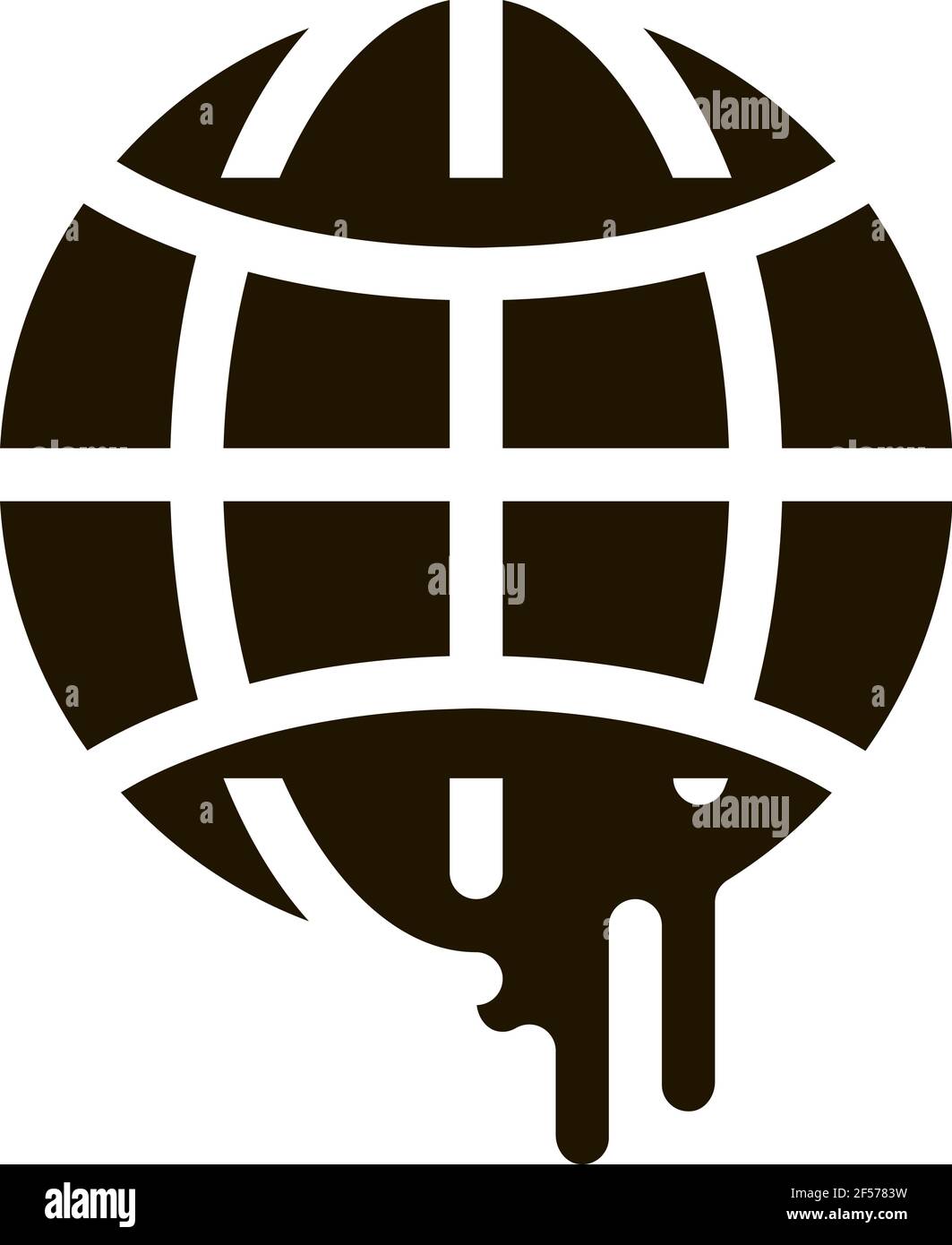 global warming icon Vector Glyph Illustration Stock Vector Image & Art ...