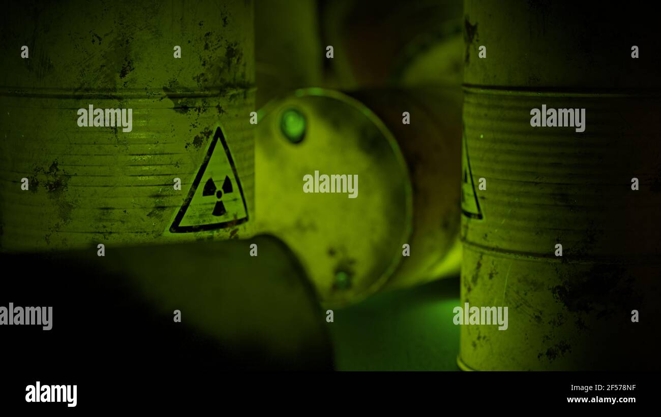 radioactive waste in barrels Stock Photo - Alamy