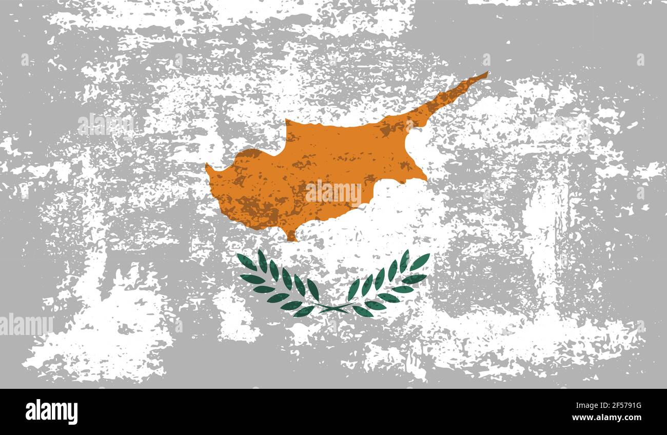 Cyprus grunge flag set on a white background. Vector illustration Stock ...