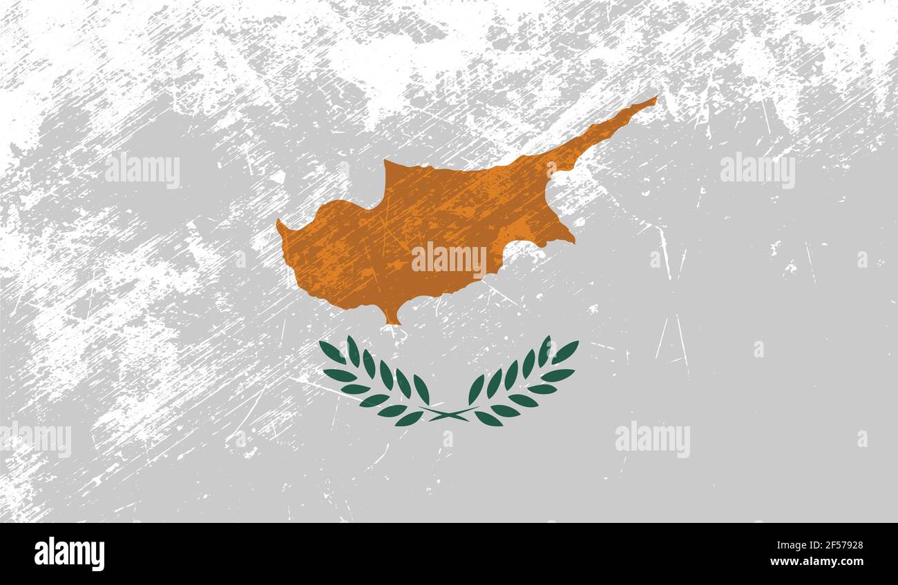Cyprus grunge flag set on a white background. Vector illustration Stock ...