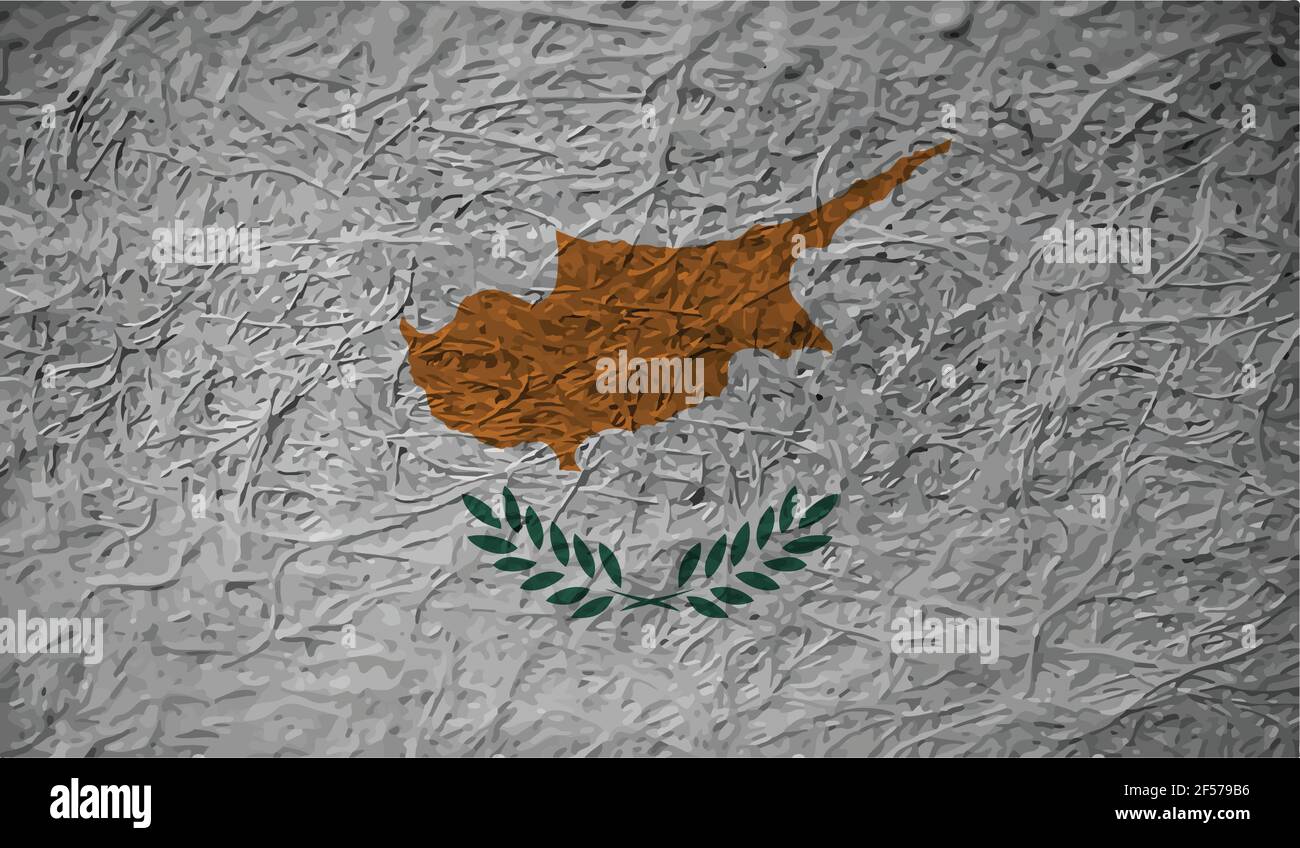 Cyprus grunge flag set on a white background. Vector illustration Stock ...