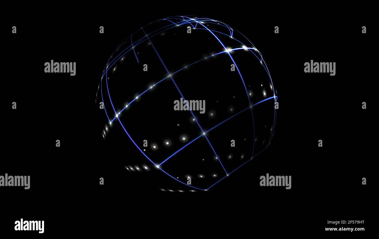 3D illustration of Sphere Cyber Space Network Stock Photo - Alamy