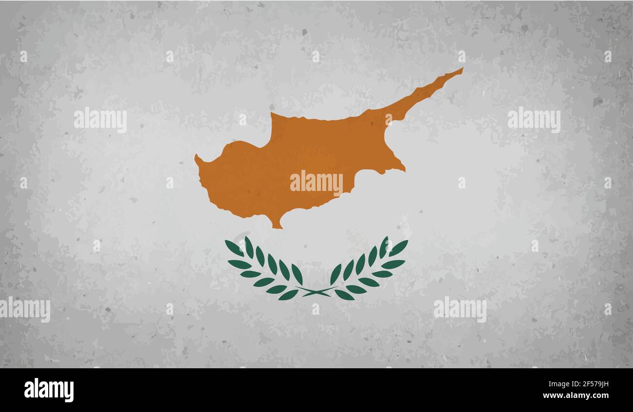 Cyprus grunge flag set on a white background. Vector illustration Stock ...