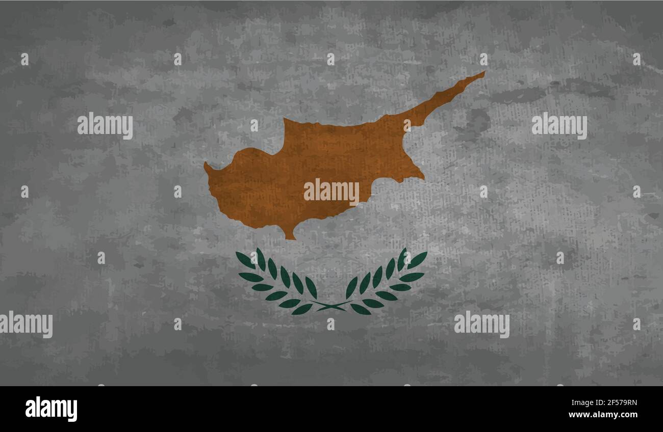 Cyprus grunge flag set on a white background. Vector illustration Stock ...