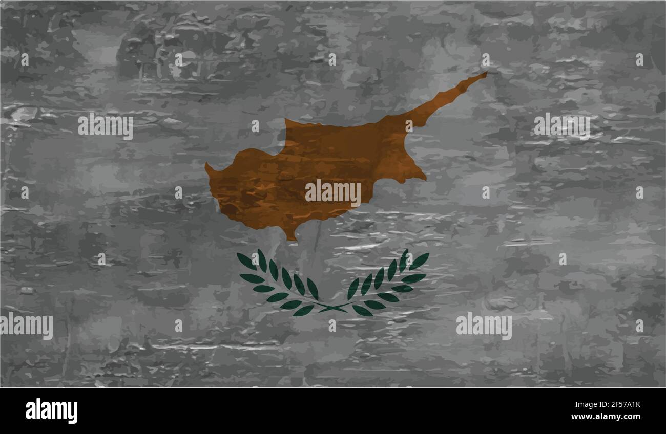 Cyprus grunge flag set on a white background. Vector illustration Stock ...