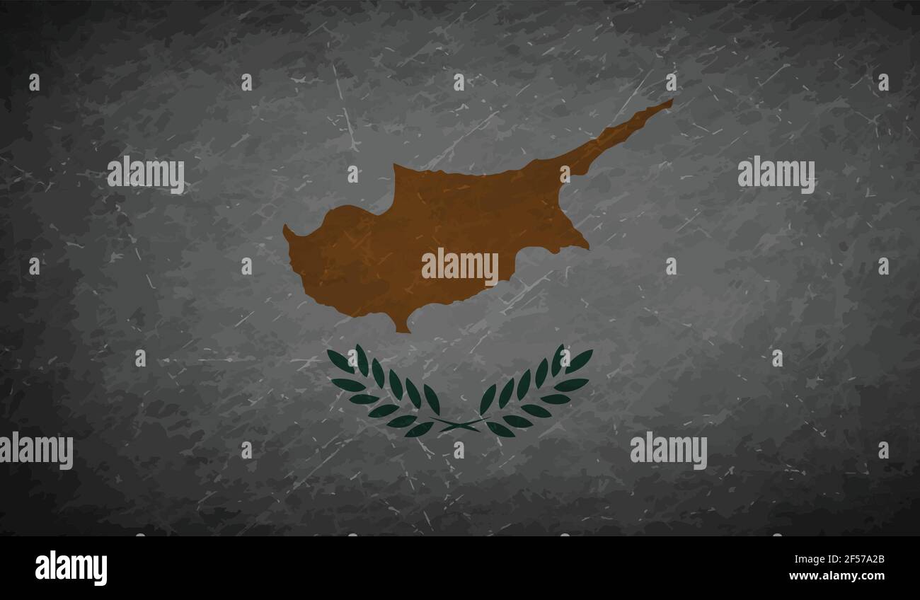 Cyprus grunge flag set on a white background. Vector illustration Stock ...