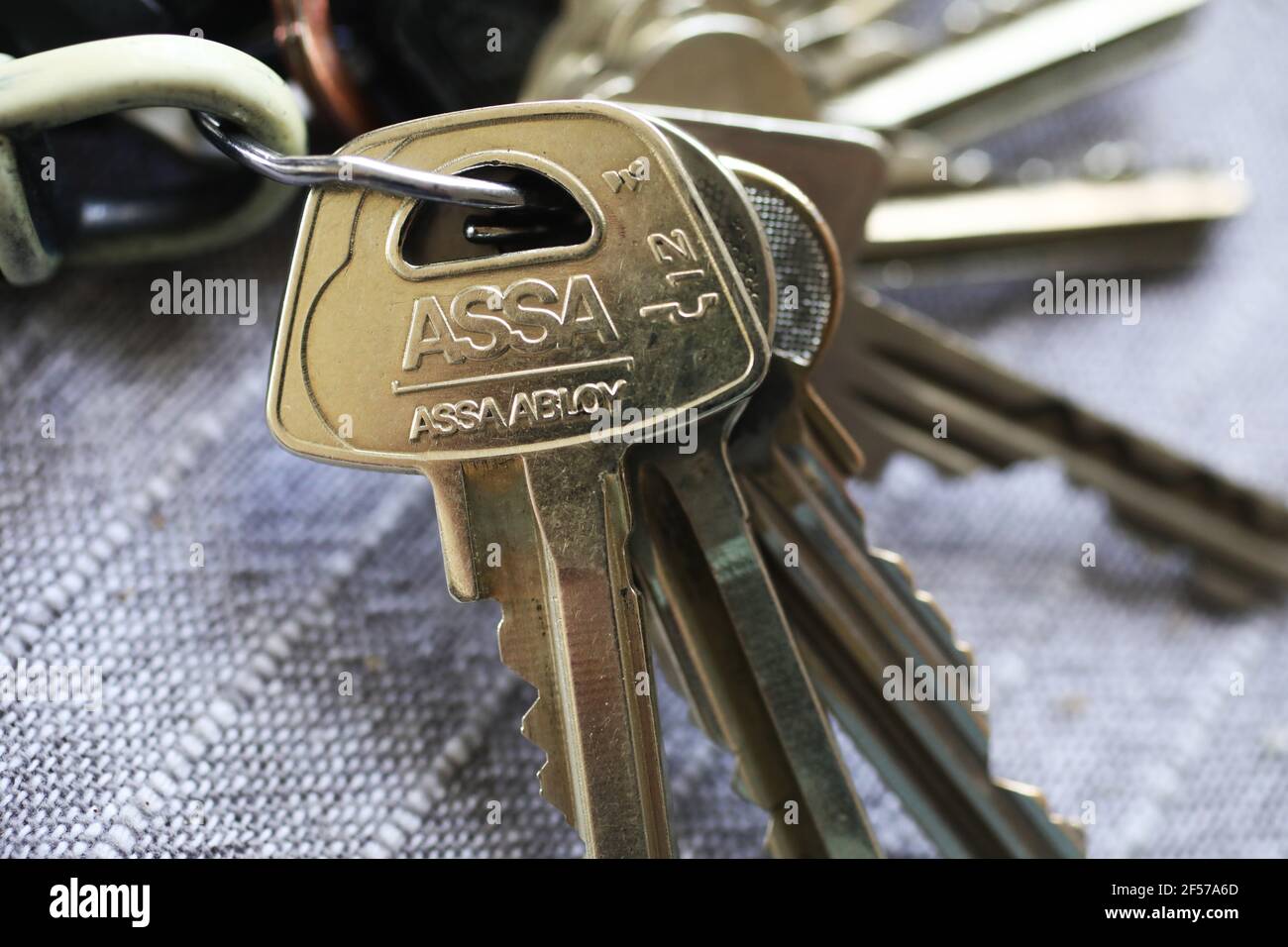 Keys from Assa Abloy company. Assa Abloy AB is a Swedish conglomerate ...