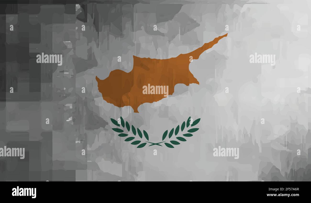 Cyprus grunge flag set on a white background. Vector illustration Stock ...