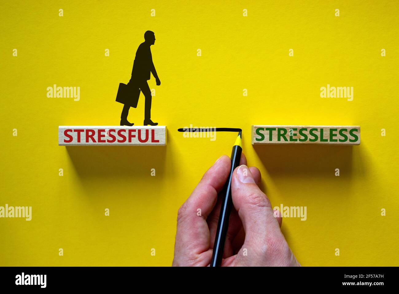 Stressful or stressless symbol. Blocks with words stressful, stressless ...