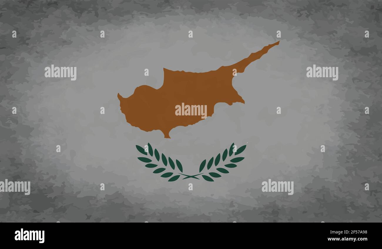 Cyprus grunge flag set on a white background. Vector illustration Stock ...