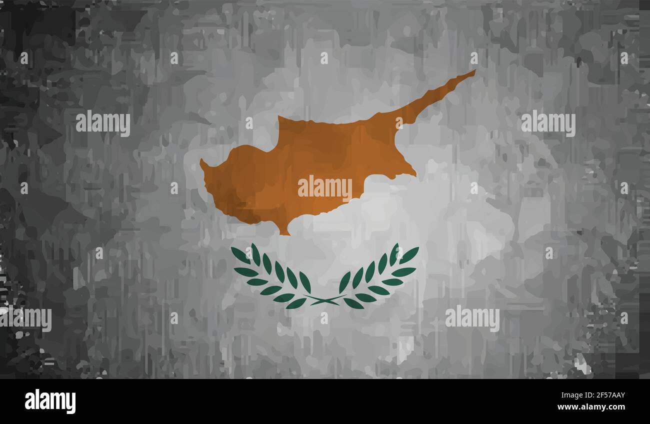 Cyprus grunge flag set on a white background. Vector illustration Stock ...