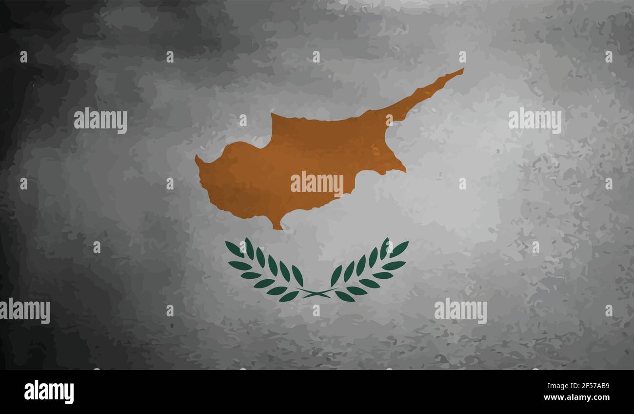 Cyprus grunge flag set on a white background. Vector illustration Stock ...