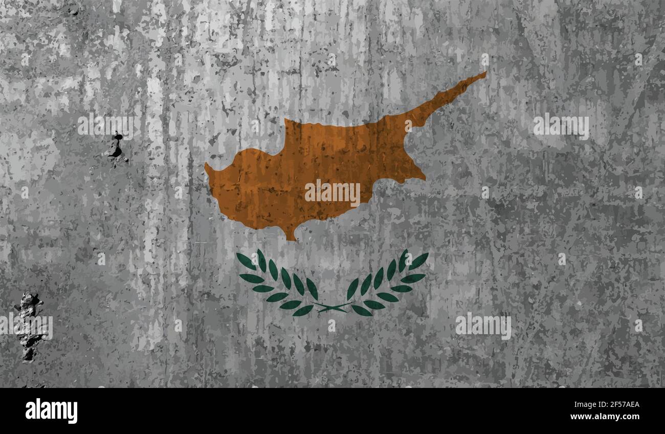 Cyprus grunge flag set on a white background. Vector illustration Stock ...