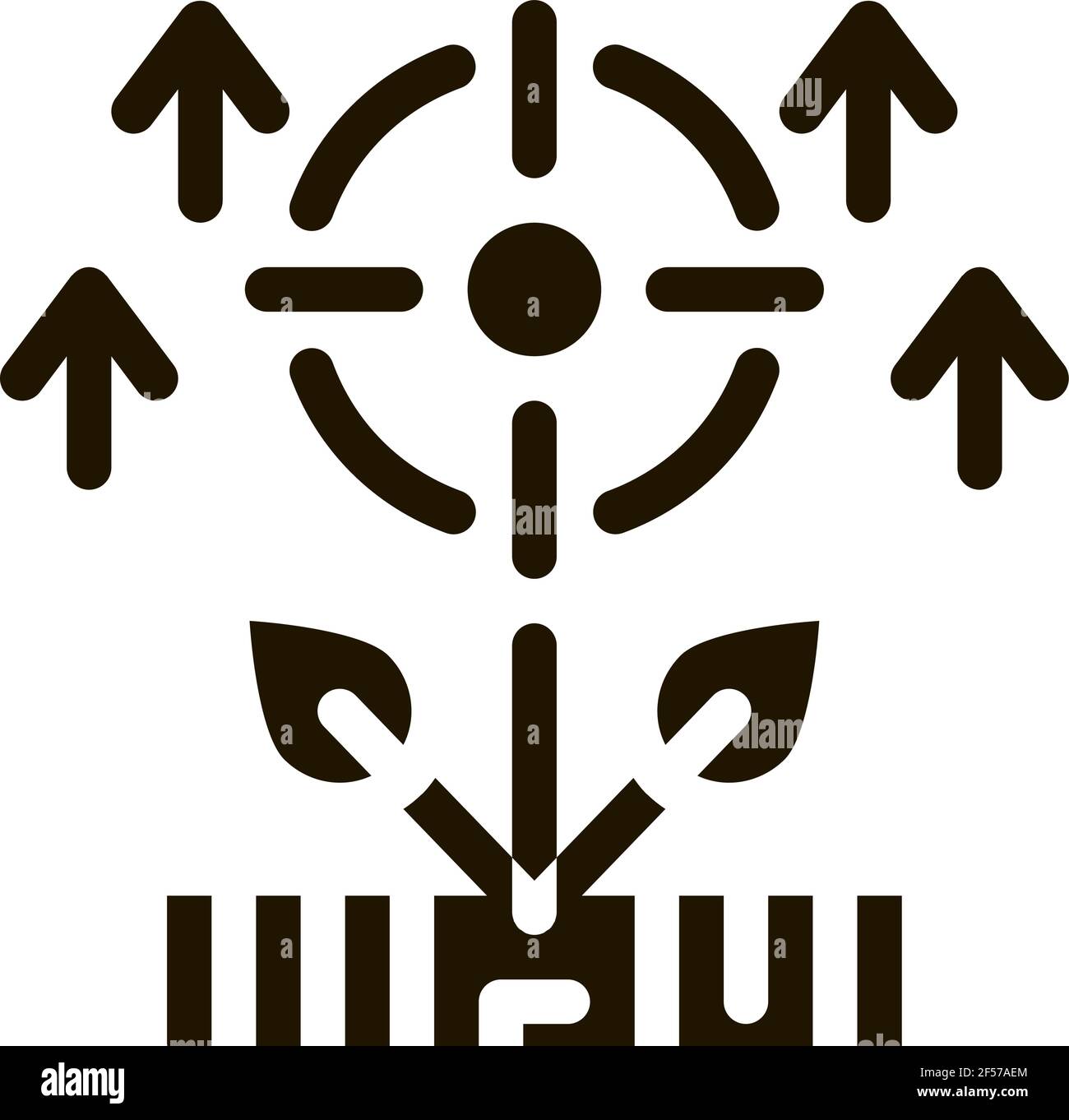 goal to grow plant icon Vector Glyph Illustration Stock Vector Image ...