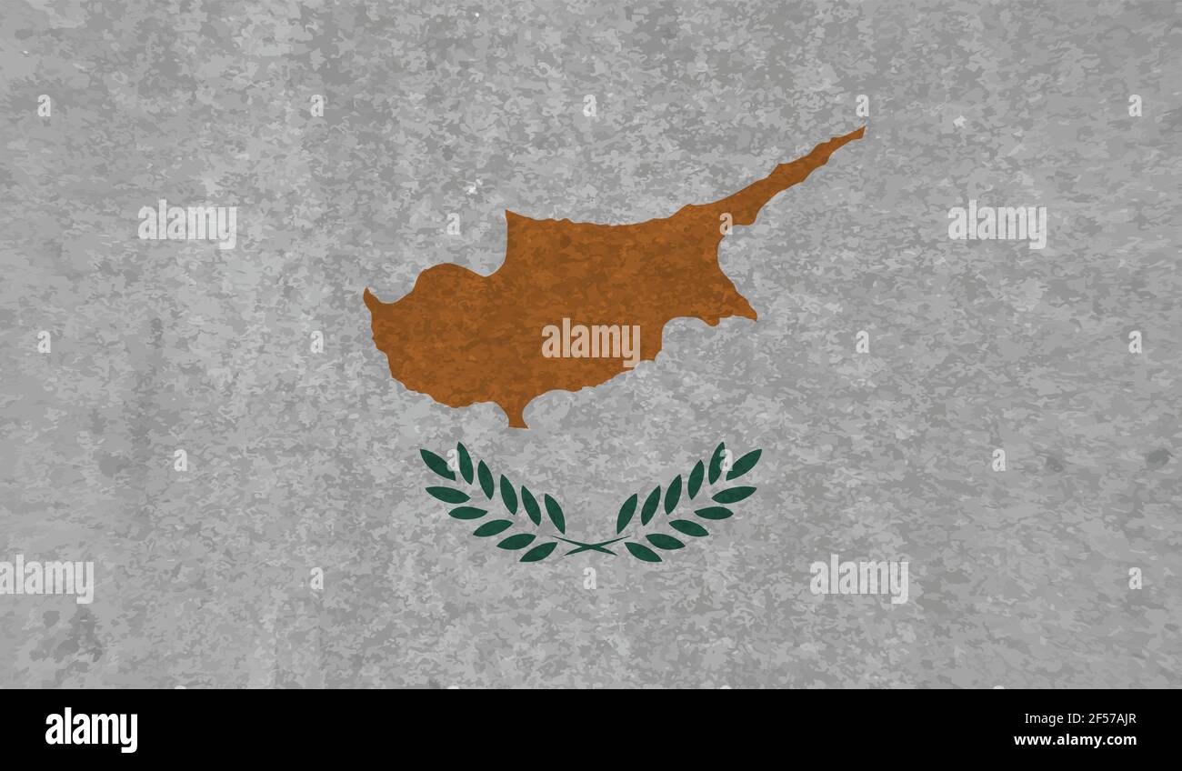 Cyprus grunge flag set on a white background. Vector illustration Stock ...