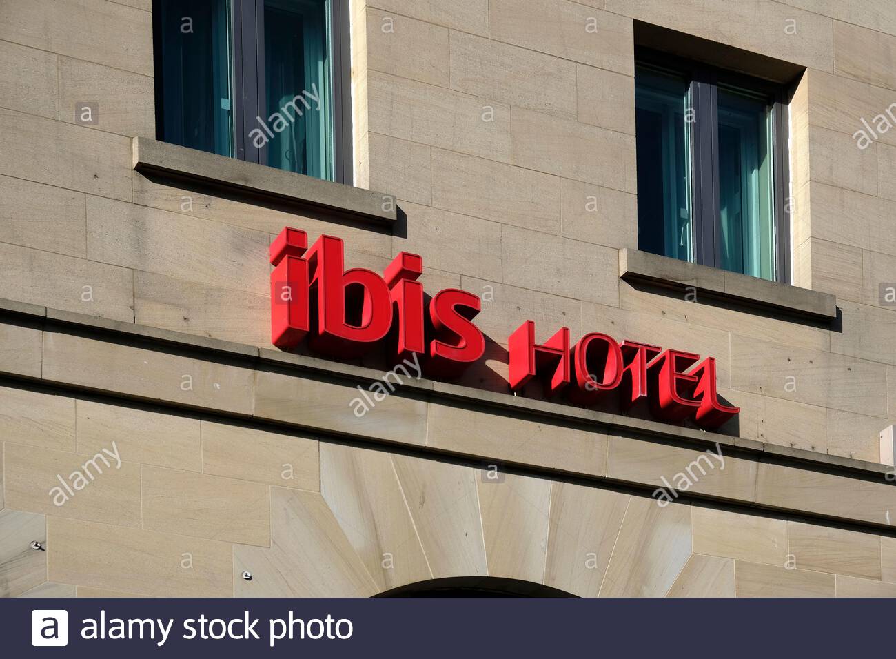 Ibis Hotel Sign, Hunter Square Royal Mile, Edinburgh, Scotland Stock ...