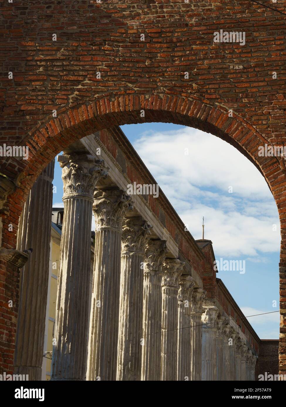 Historic columns of San Lorenzo in Milan, Lombardy, Italy Stock Photo ...