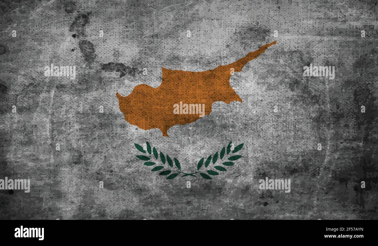 Cyprus grunge flag set on a white background. Vector illustration Stock ...