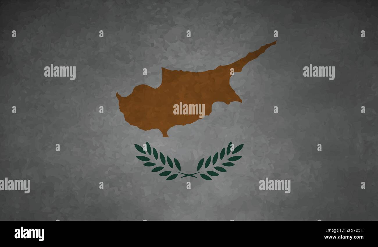 Cyprus grunge flag set on a white background. Vector illustration Stock ...