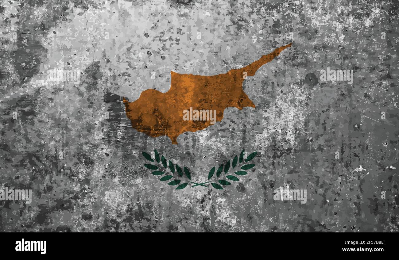 Cyprus grunge flag set on a white background. Vector illustration Stock ...