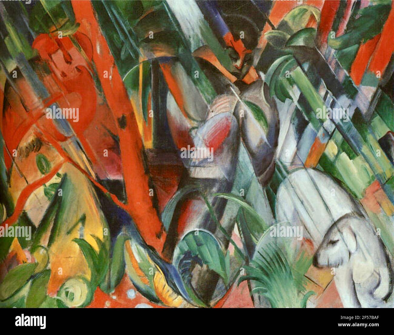 Franz Marc artwork from 1912 titled In the Rain is regarded as one of ...